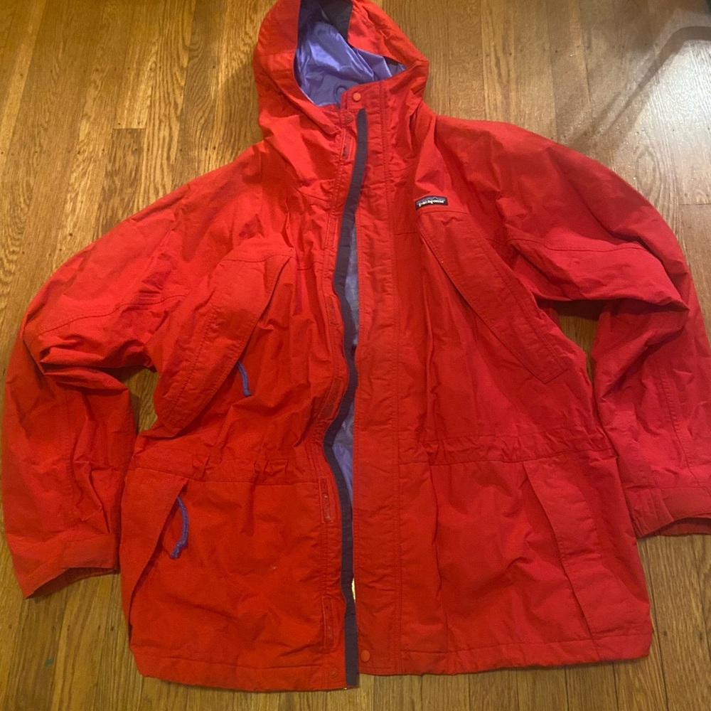 Vtg 00 Japan Release Patagonia Rain Jacket Hooded - Gem